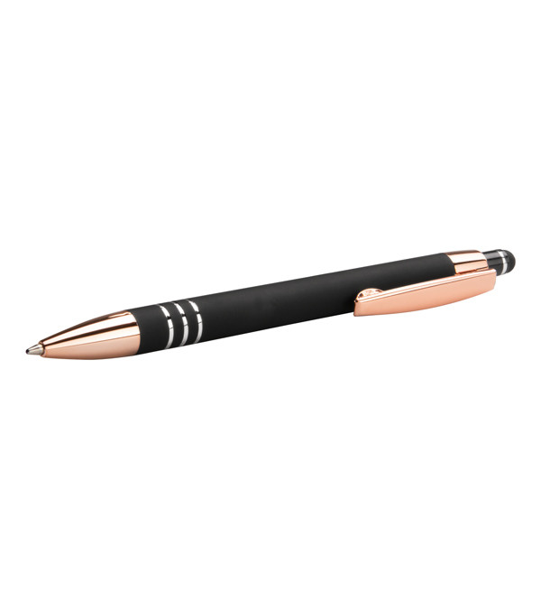 Celena Soft-Touch Metal Copper Pen with Stylus | ADLER Business Gifts