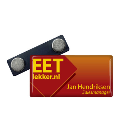 Magnetic Name Badge 6 x 3 cm | ADLER Business Gifts