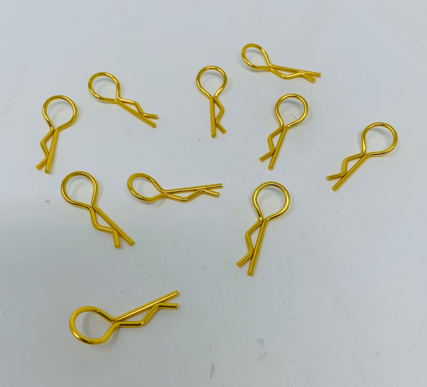 Bent Body Clips (10pc) Metallic