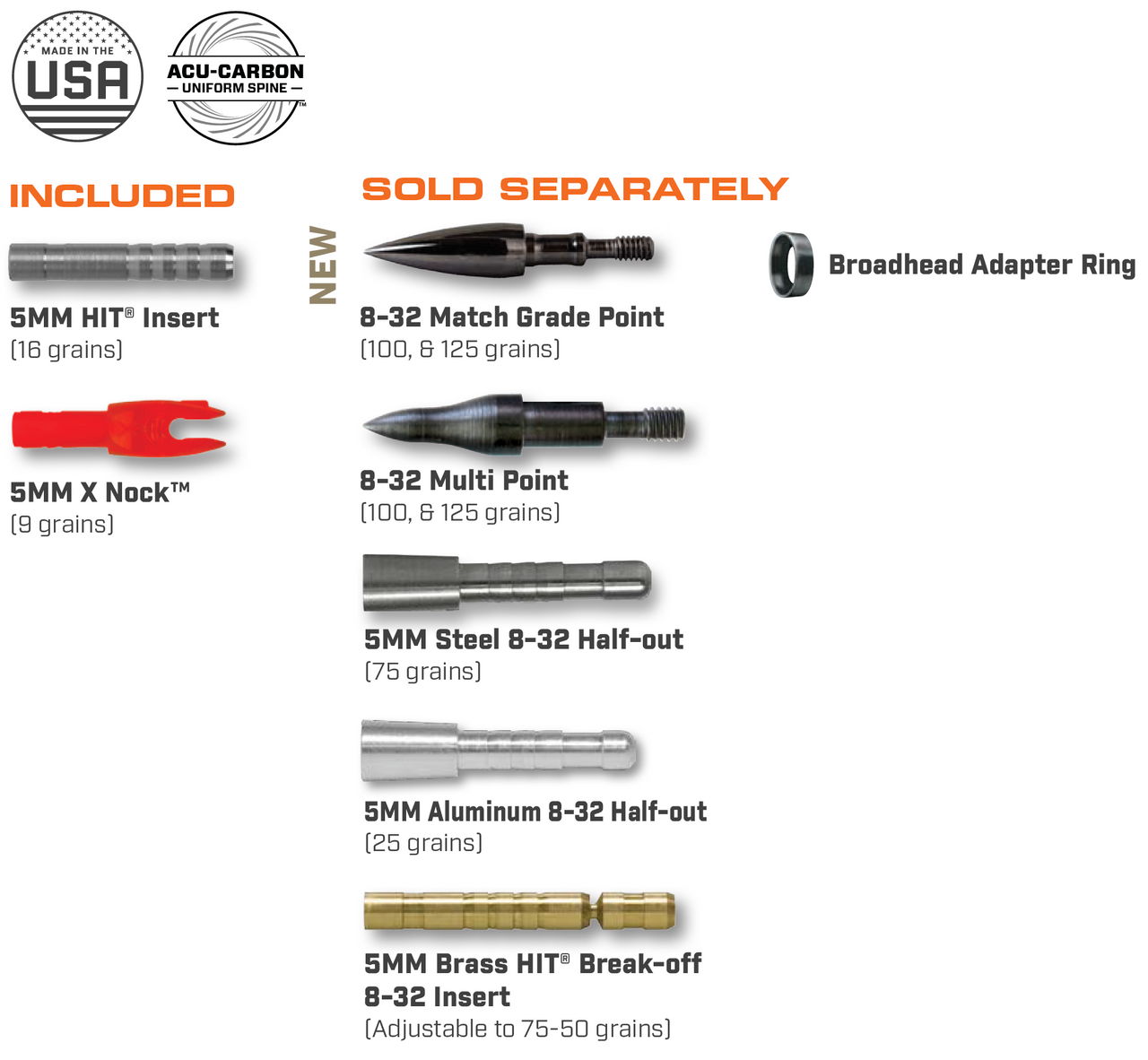 5MM FMJ Shafts by Easton