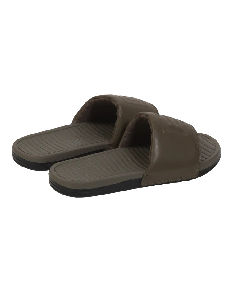 Black Label Elite Camp Slides in Marsh Brown by Banded