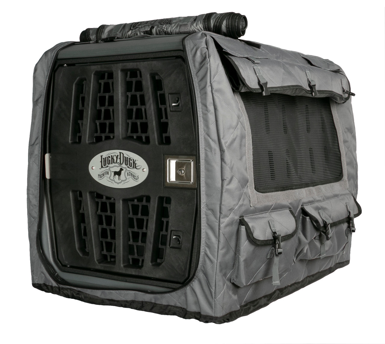 Lucky Duck Kennel Cover- Intermediate Storm Gray