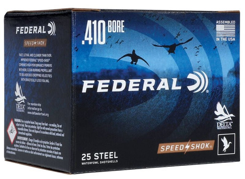 Federal Speed Shok 1,400 fps 410 Gauge 3" 3/8 oz #6 Steel Shot Shotgun ...