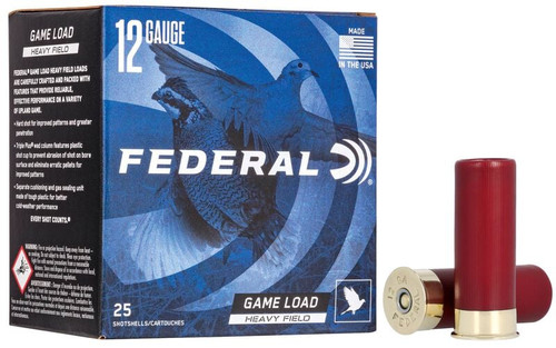Federal Game Load Upland Heavy Field 1255 fps 12 Gauge 2-3/4" 1 1/8 oz ...
