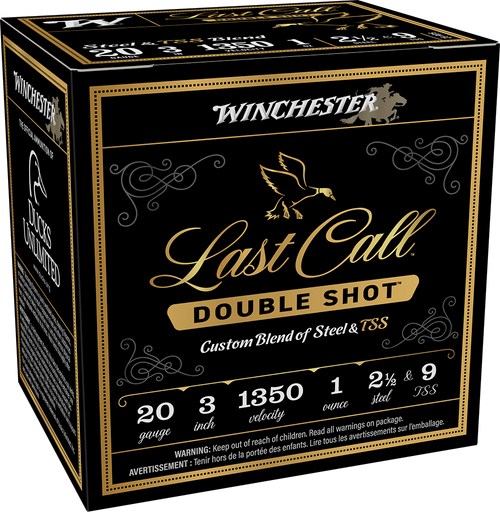 Winchester Last Call Double Shot 1,350 fps 20 Gauge 3" 1 oz #2.5 Steel ...