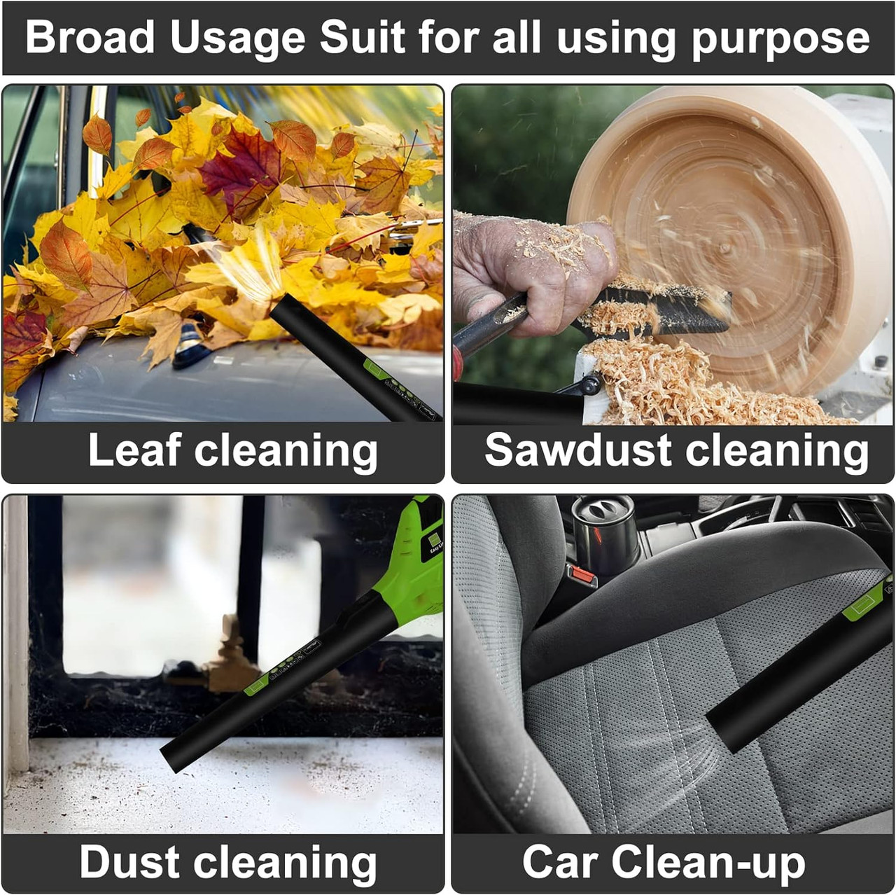 Leisch Life Cordless Leaf Blower Battery Operated,20V Handheld Electric ...