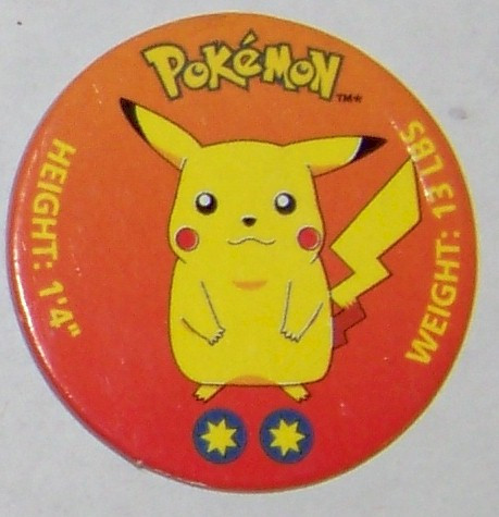 Pokemon Pikachu Battle Disc Pog