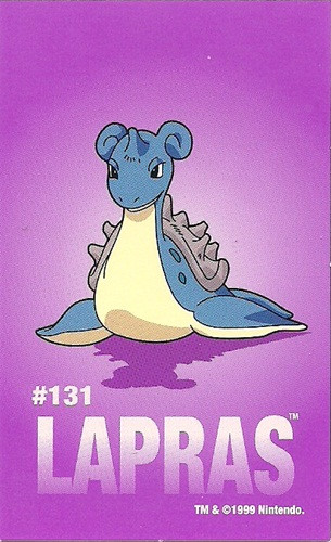 Pokemon Lapras Sandylion Sticker Card