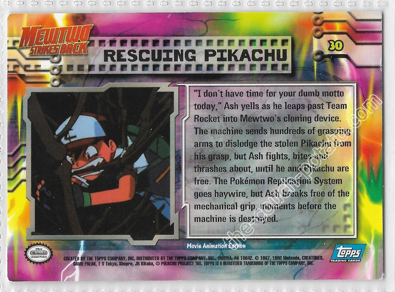 Pokemon Trading Card Topps 1999 Mewtwo Strikes Back