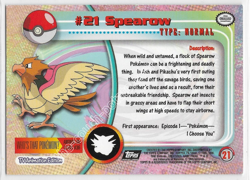 Pokemon Official Trading Cards Topps Foil