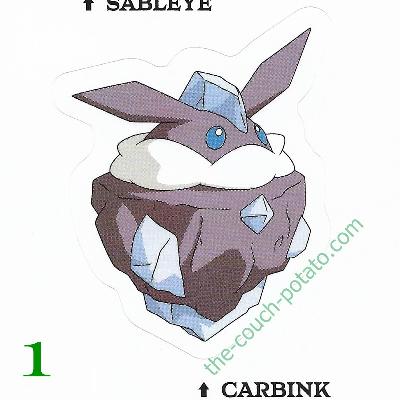 Pokemon Alola Stickers Carbink Crabominable Glaceon Glalie Minior ...