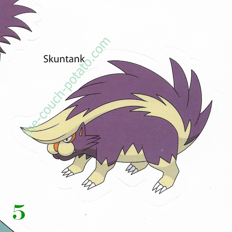 Pokemon Diamond Pearl Stickers Croagunk Drapion Skorupi Stunky Skuntank ...