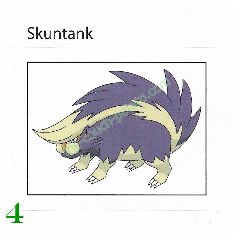 Pokemon Diamond Pearl Stickers Snover Abomasnow Stunky Stuntank Uxie ...
