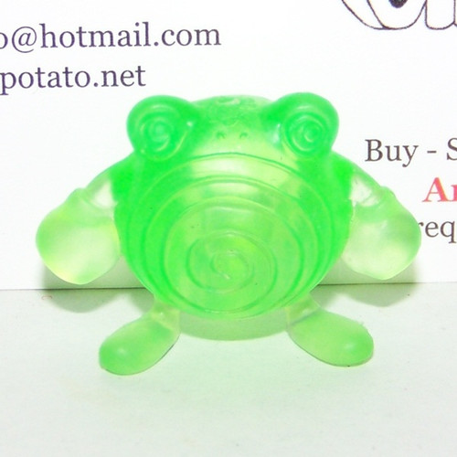 Pokemon Poliwhirl Clear Green Mini Model Figure Bandai
