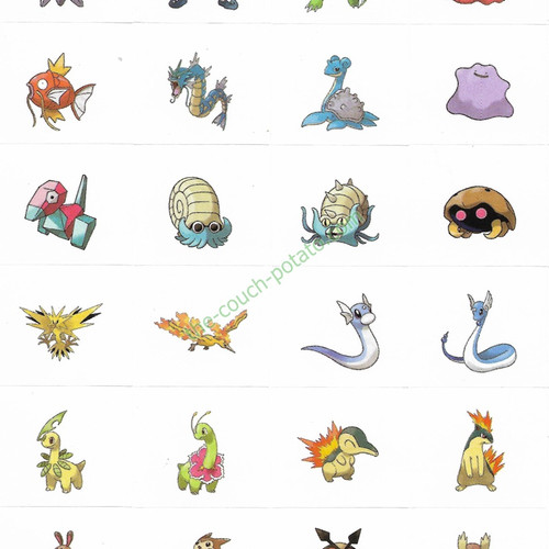 Pokemon Gold Silver Stickers | the-couch-potato