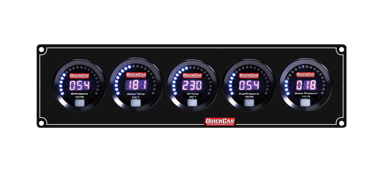 Digital Gauge Panel - Black Plate, OP/WT/OT/FP100/WP 67-5032 | QuickCar ...