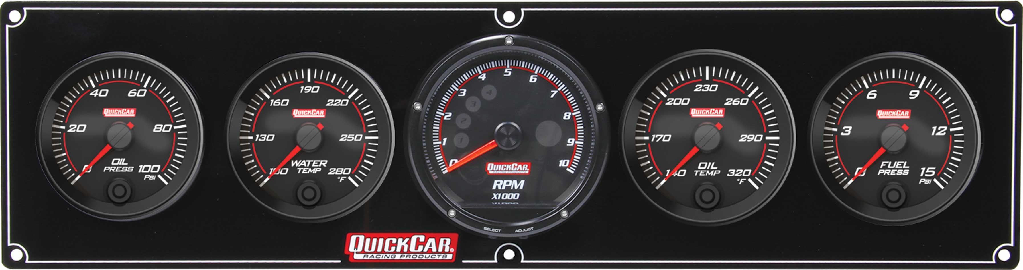 Redline 4-1 Gauge Panel OP/WT/OT/FP/Tach | Quickcar Racing