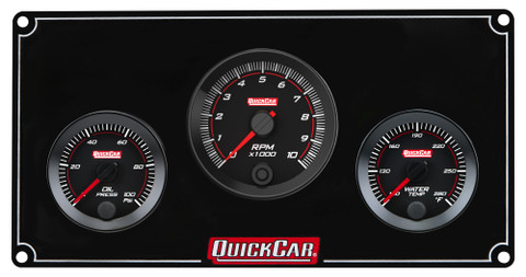 RedLine Gauge Panel w/ 69-001- Black Plate, 2-1/16" OP/WT/ 2-5/8" Tach ...