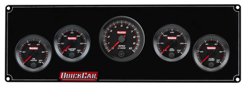 RedLine Gauge Panel w/ 69-001- Black Plate, 2-1/16" OP/WT/Tach/OT/FP100 ...