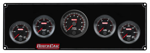 RedLine Gauge Panel w/ 69-001- Black Plate, 2-1/16" OP/WT/Tach/FP15/WP ...