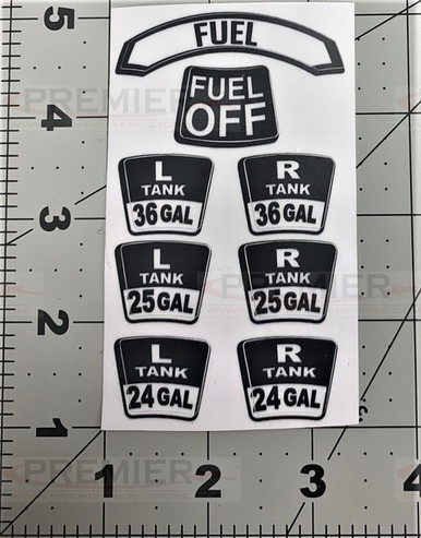 50108 Fuel Selector 36-25-24 8PC Decal Set For H99635-09, H35773-02 ...
