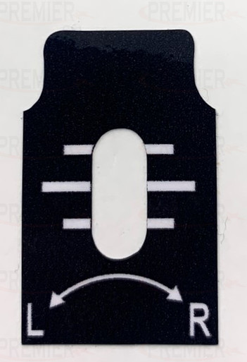 50124, Piper, Placard-Rudder Trim, 65219-00