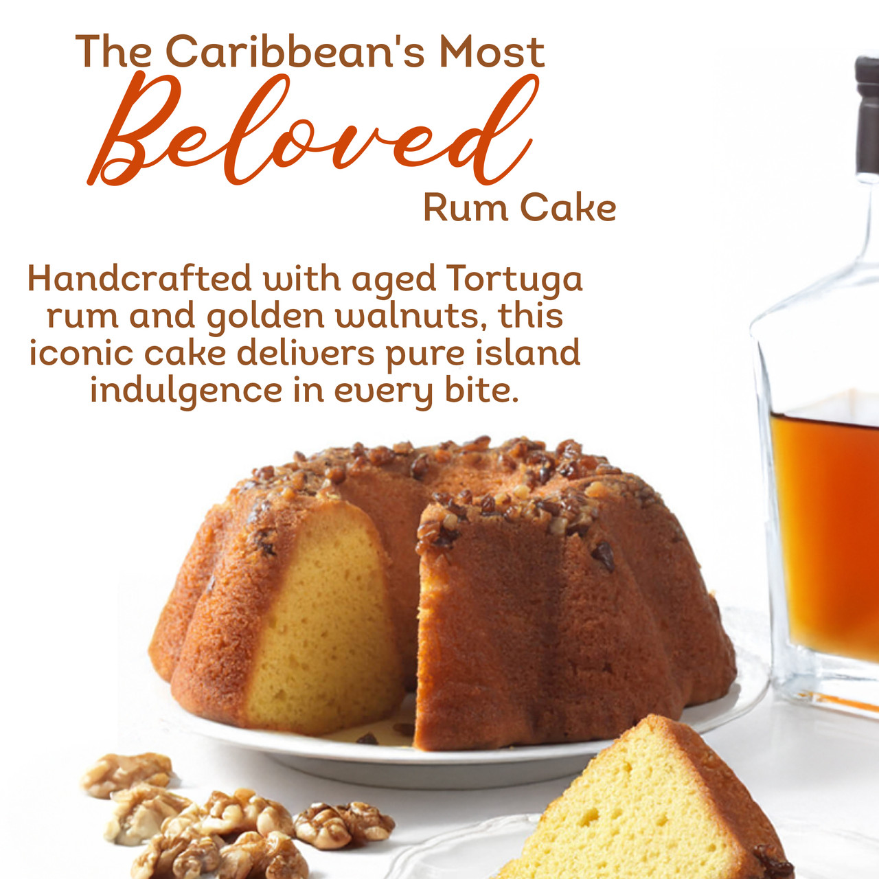 12 Pack of 4oz Golden Original Tortuga Rum cakes with Walnuts - Tortuga ...