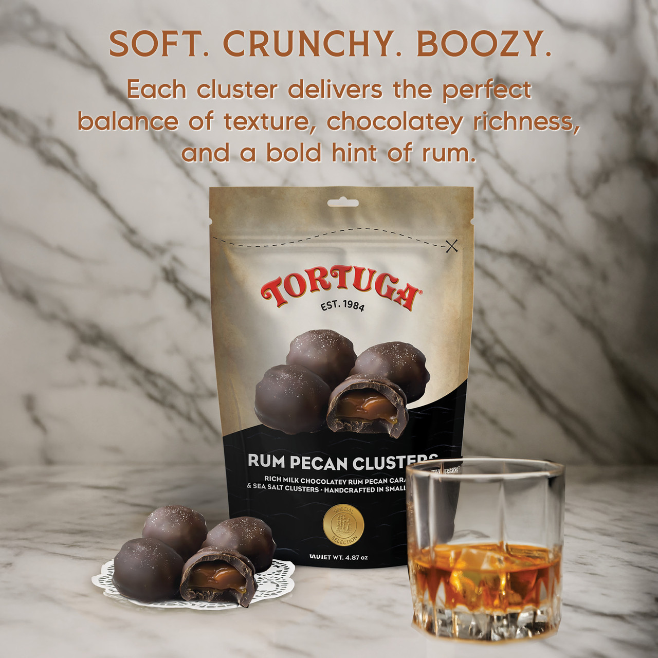 Tortuga Rum Truffles & Rum Pecan Clusters 2 pack