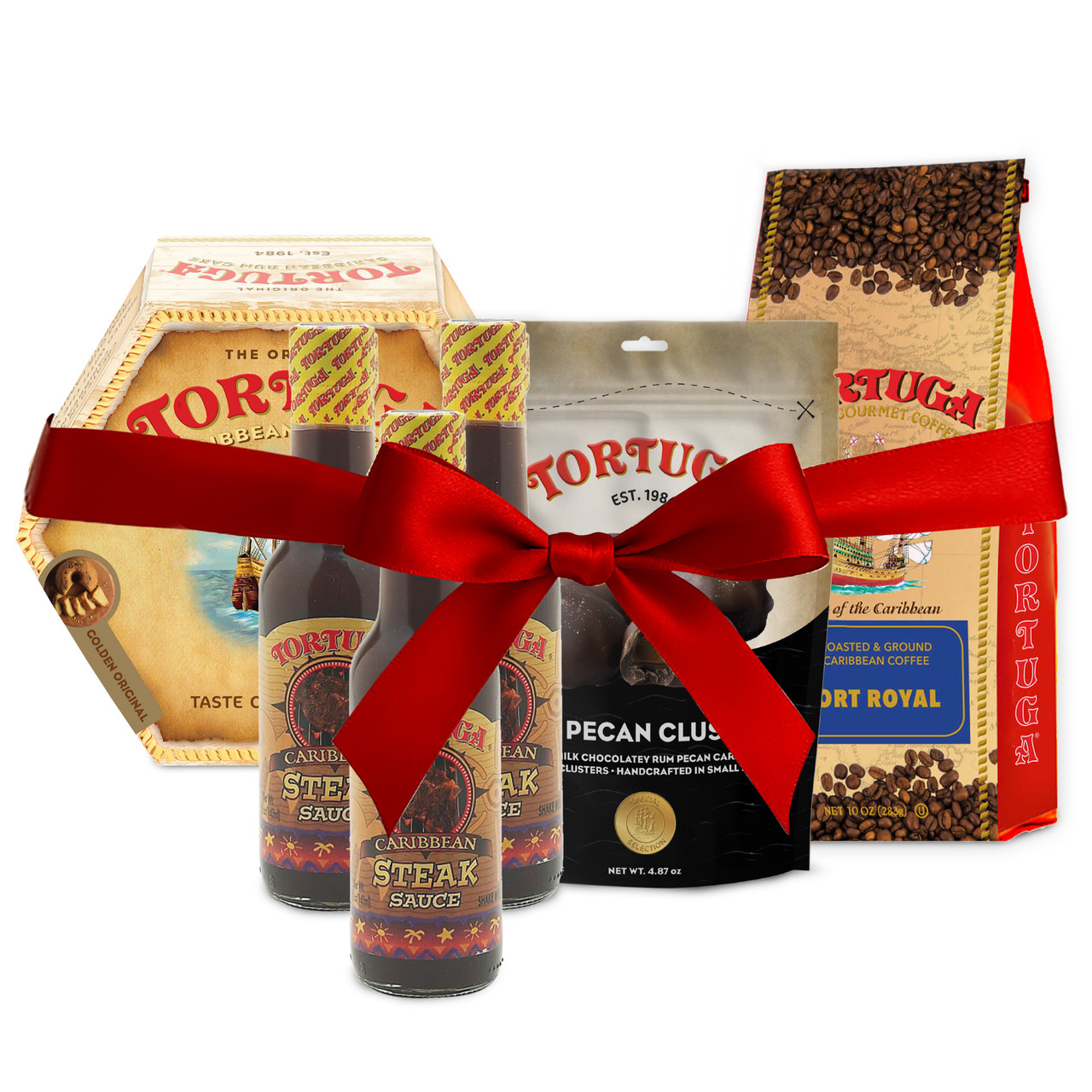 Tortuga 1 Rum Pecan Cluster + 1 16oz Golden Original + 3pck Steak Sauce ...