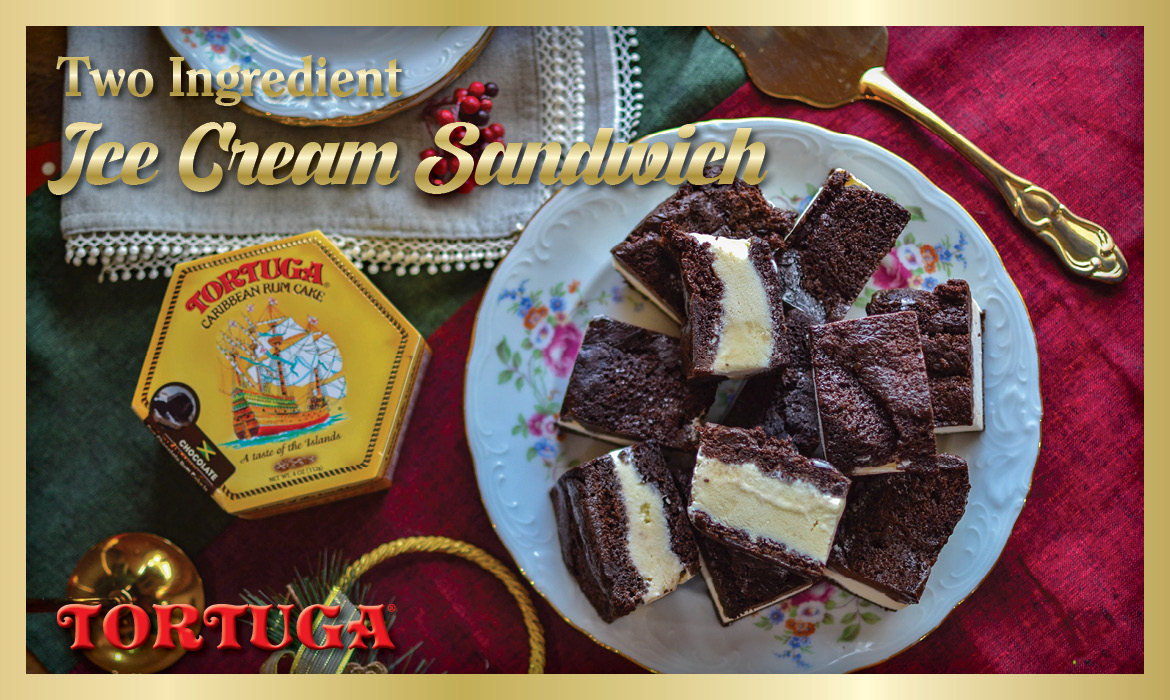 Tortuga Chocolate Cake Ice-cream Sandwich - Tortuga Spirit Cakes