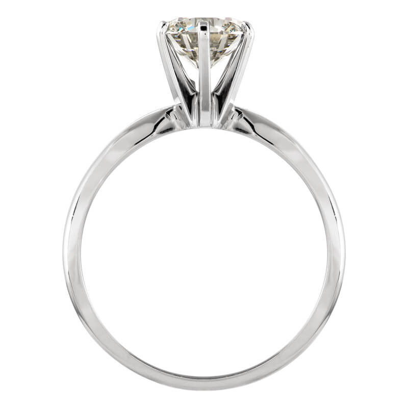 Tiffany-Style Solitaire Engagement Ring w/ Lab Colorless Diamond