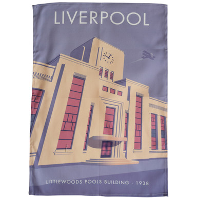 Liverpool - Littlewoods Pools Building tea towel