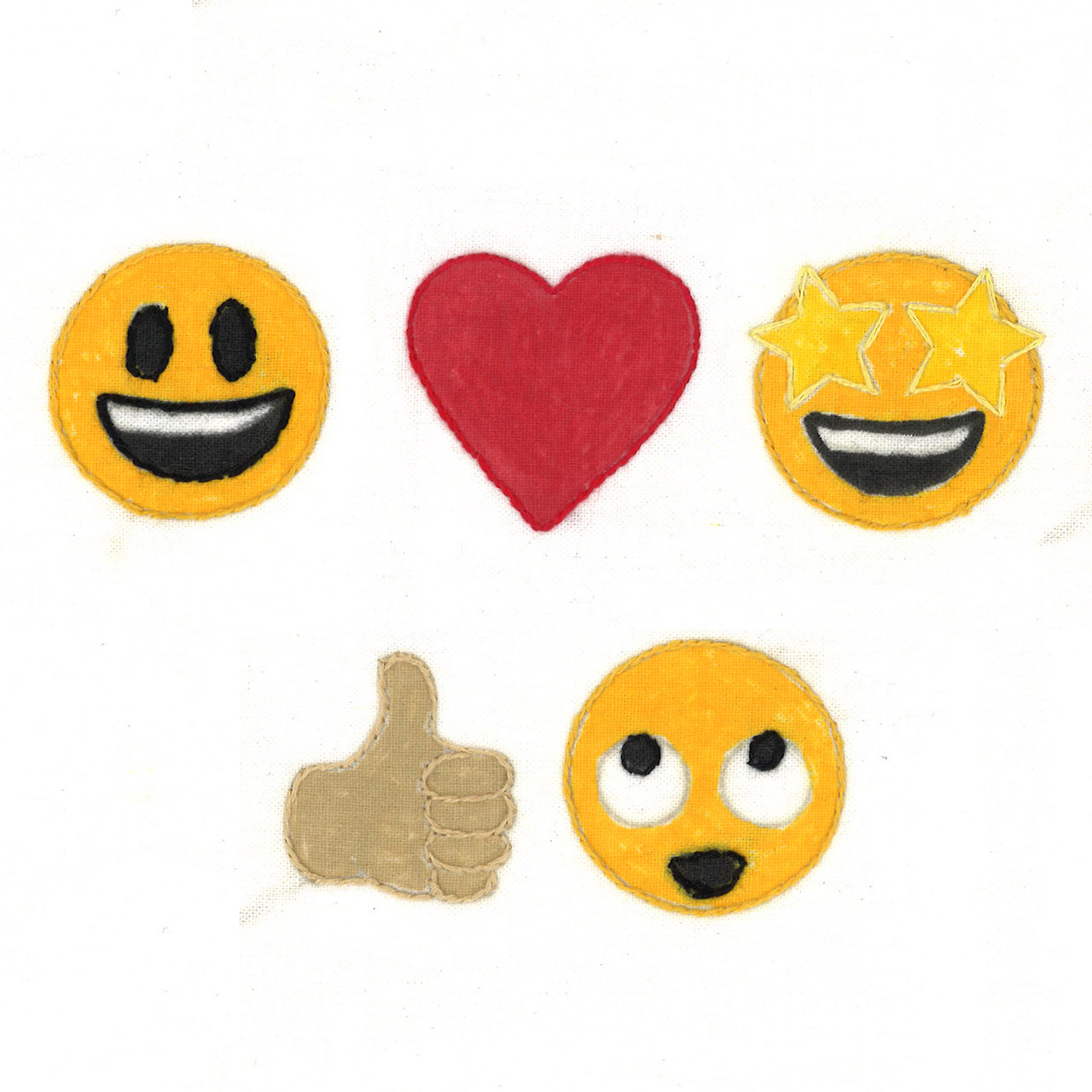 Aunt Martha's® Hand Embroidery Iron-on Transfer Pattern - "Emoji" Designs