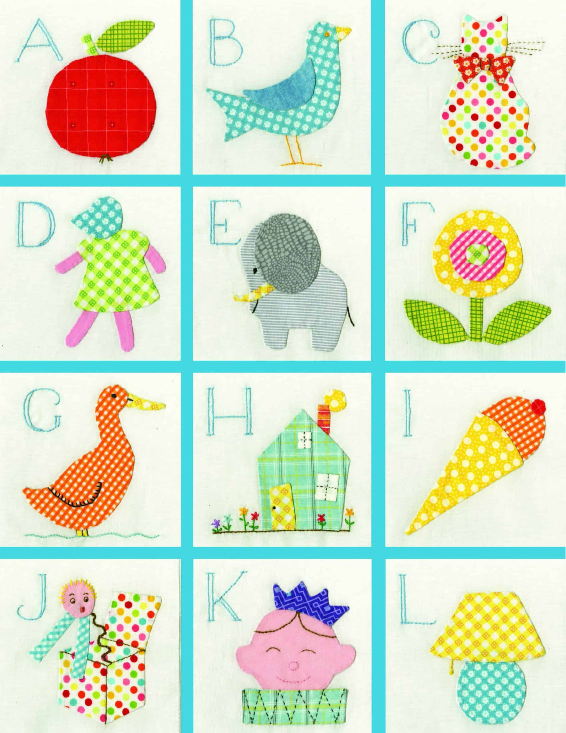 Alphabet Appliqué - Quilt Design, Appliqué Projects + ABC Embroidery ...