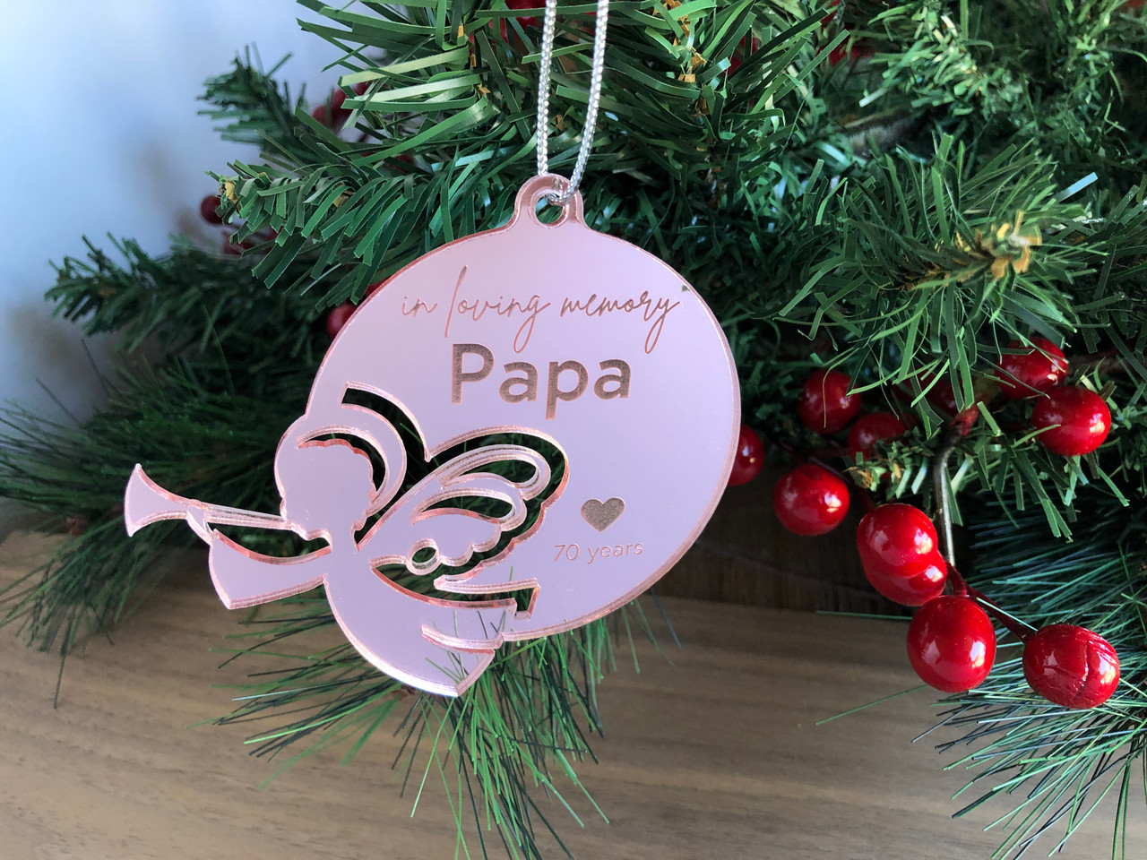 Christmas Ornament (Acrylic) - Angel Memorial - Personalisable