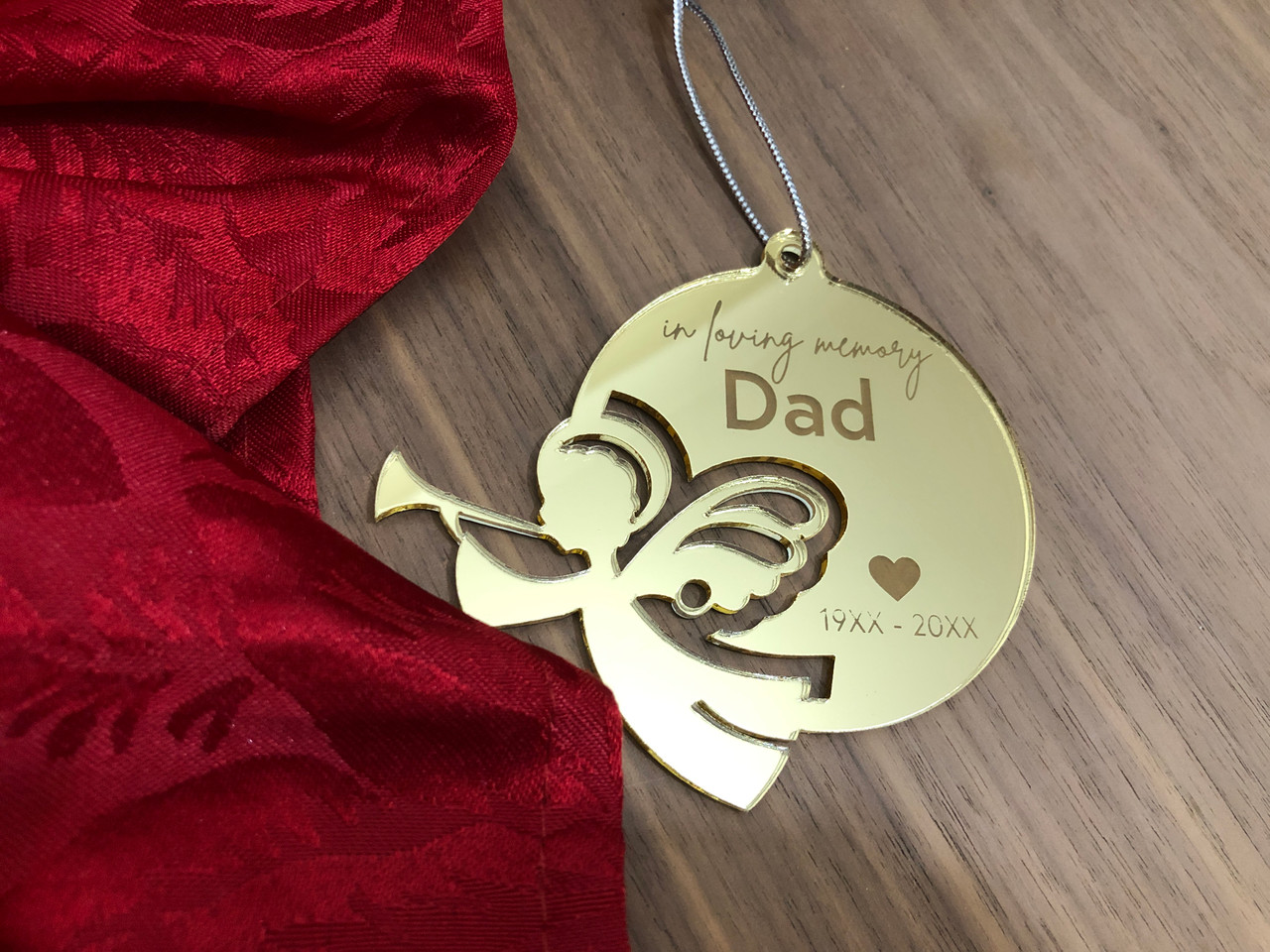 Christmas Ornament (Acrylic) - Angel Memorial - Personalisable