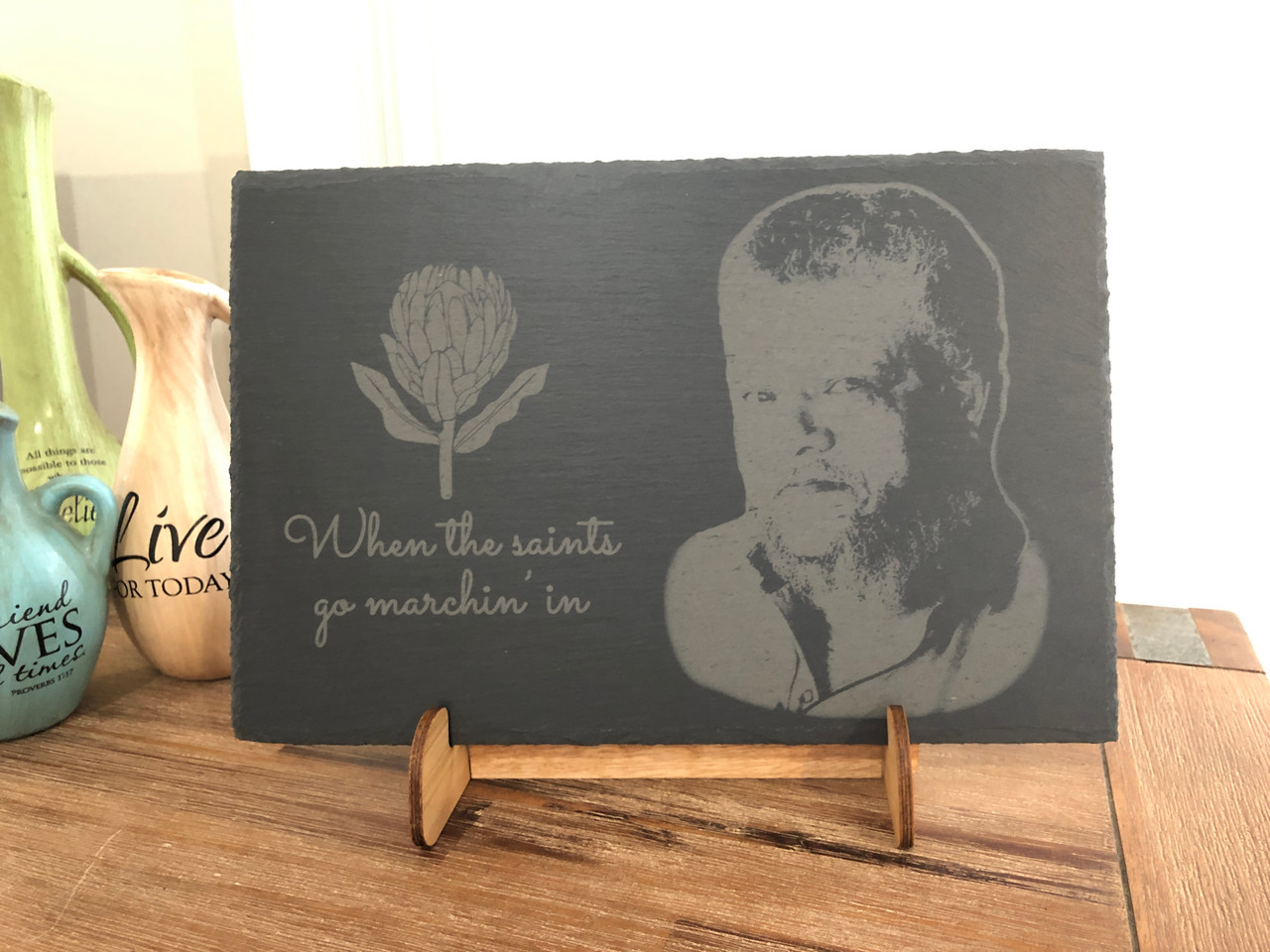 Memorial Slate Engraved Photo Plaque - Personalisable