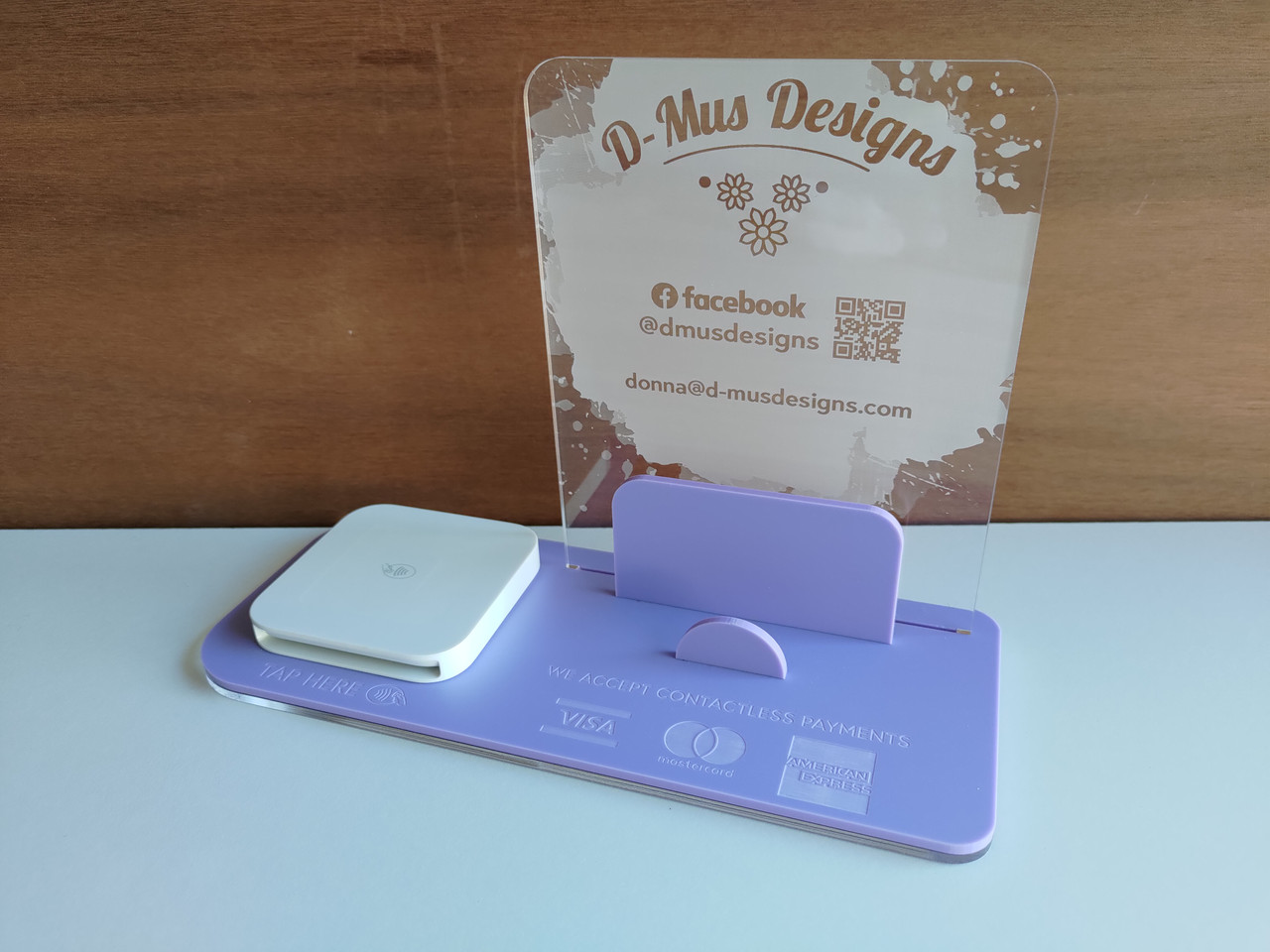 Square Reader Holder - (All Acrylic) - Personalisable