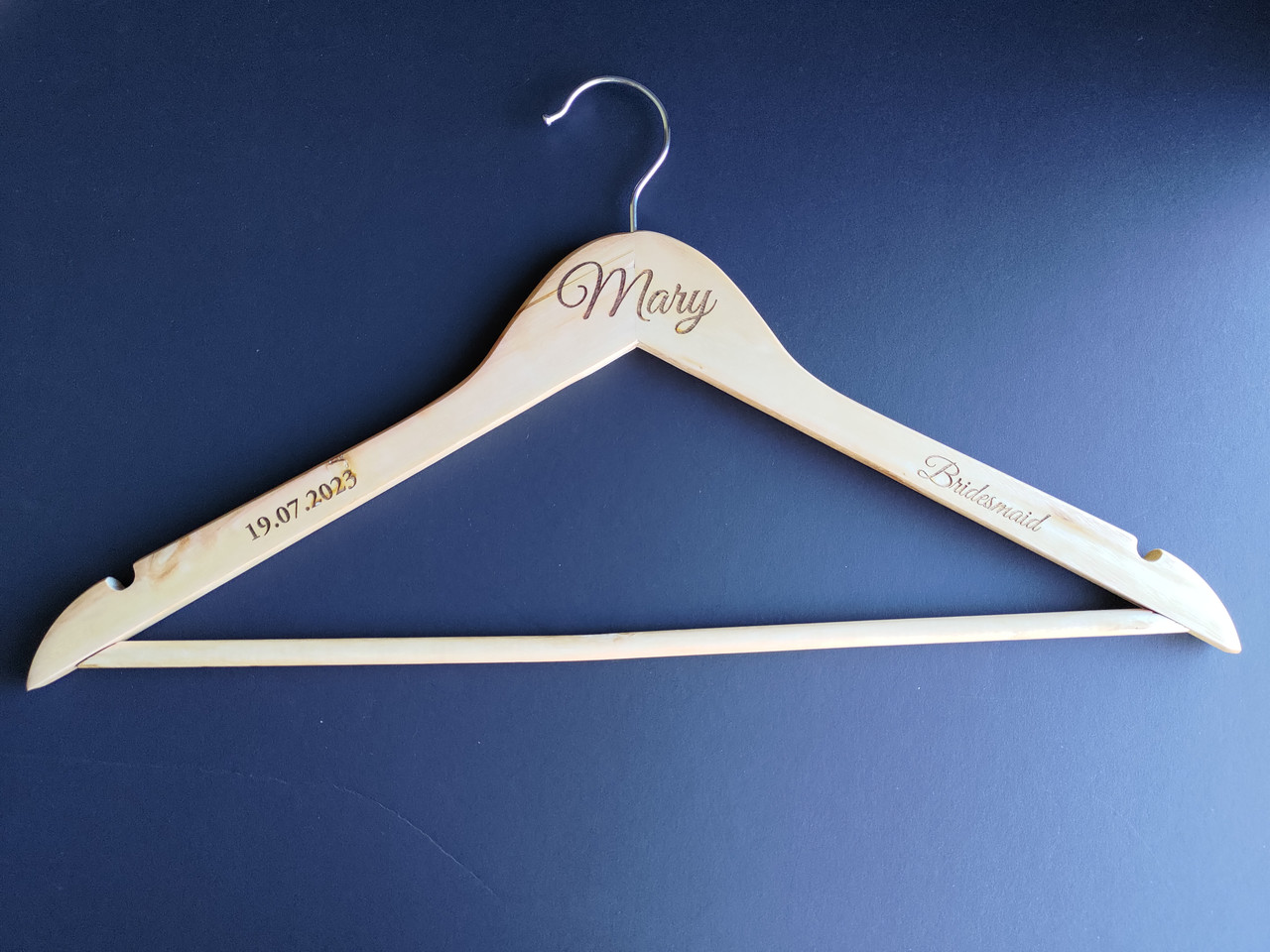 Wedding Dress/Robe Hanger (Wood) - Personalisable