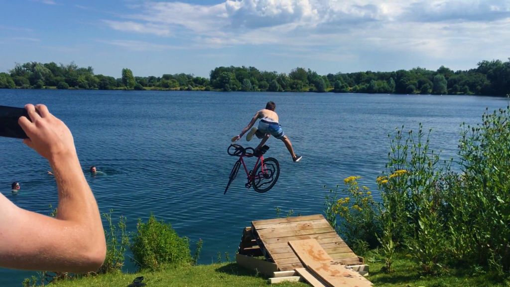 After work lake jumps! - Mango Bikes