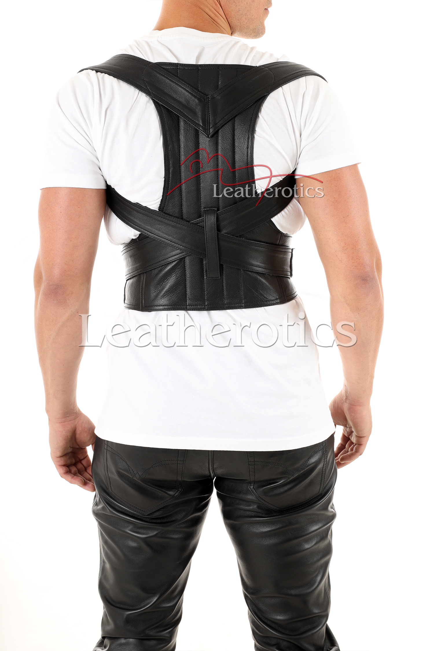 Buy Leather Posture Support Body Brace | Leatherotics US