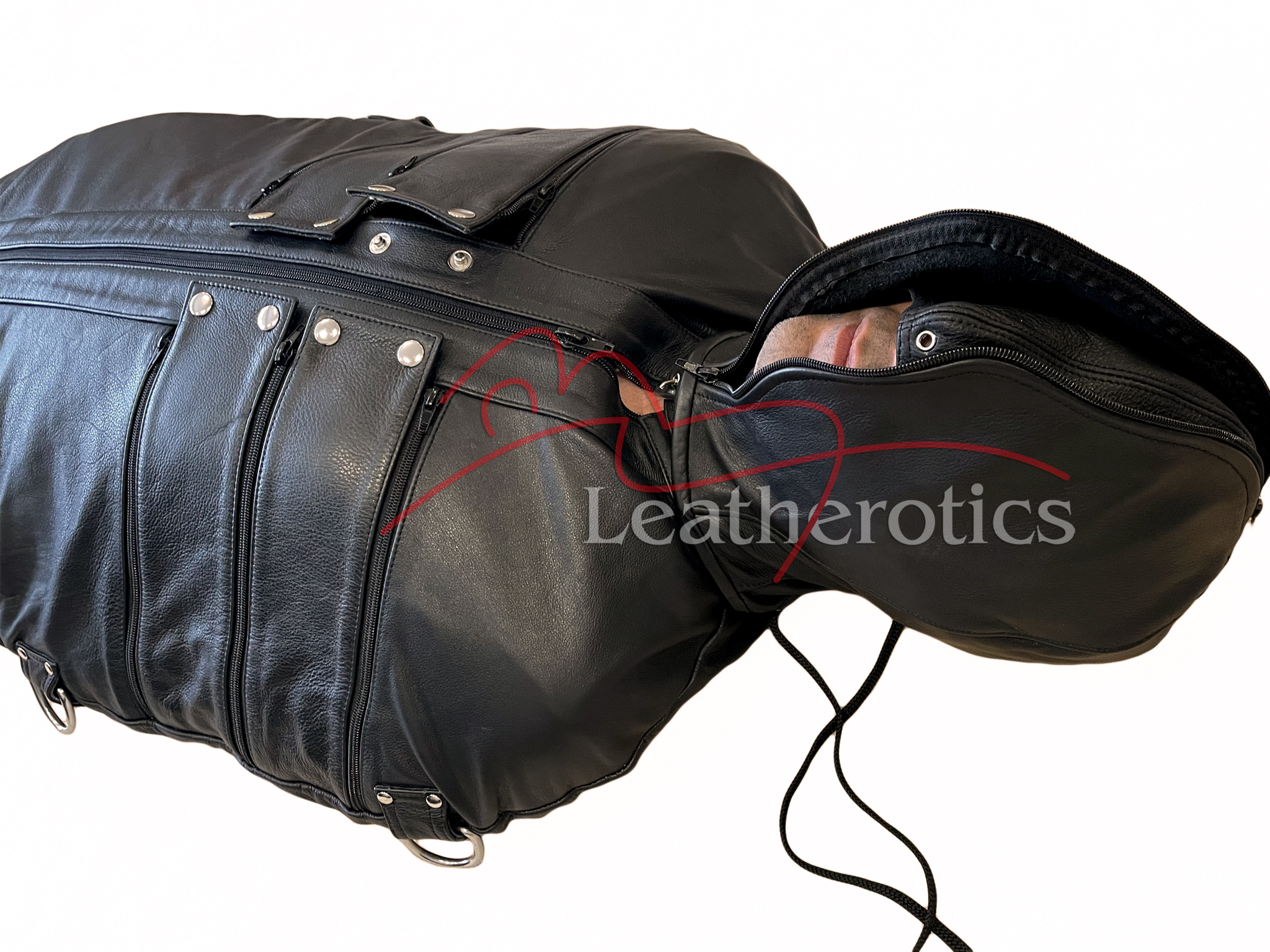 Leather Bondage Sack With Hood | Leatherotics US