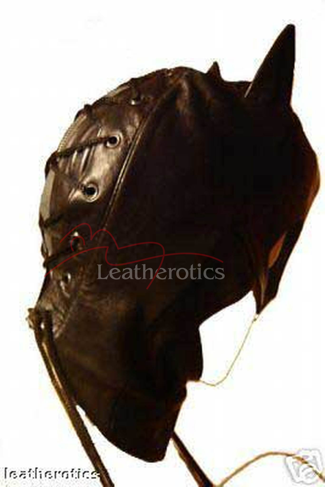 Leather bondage mask | leather cat hood for women | leatherotics