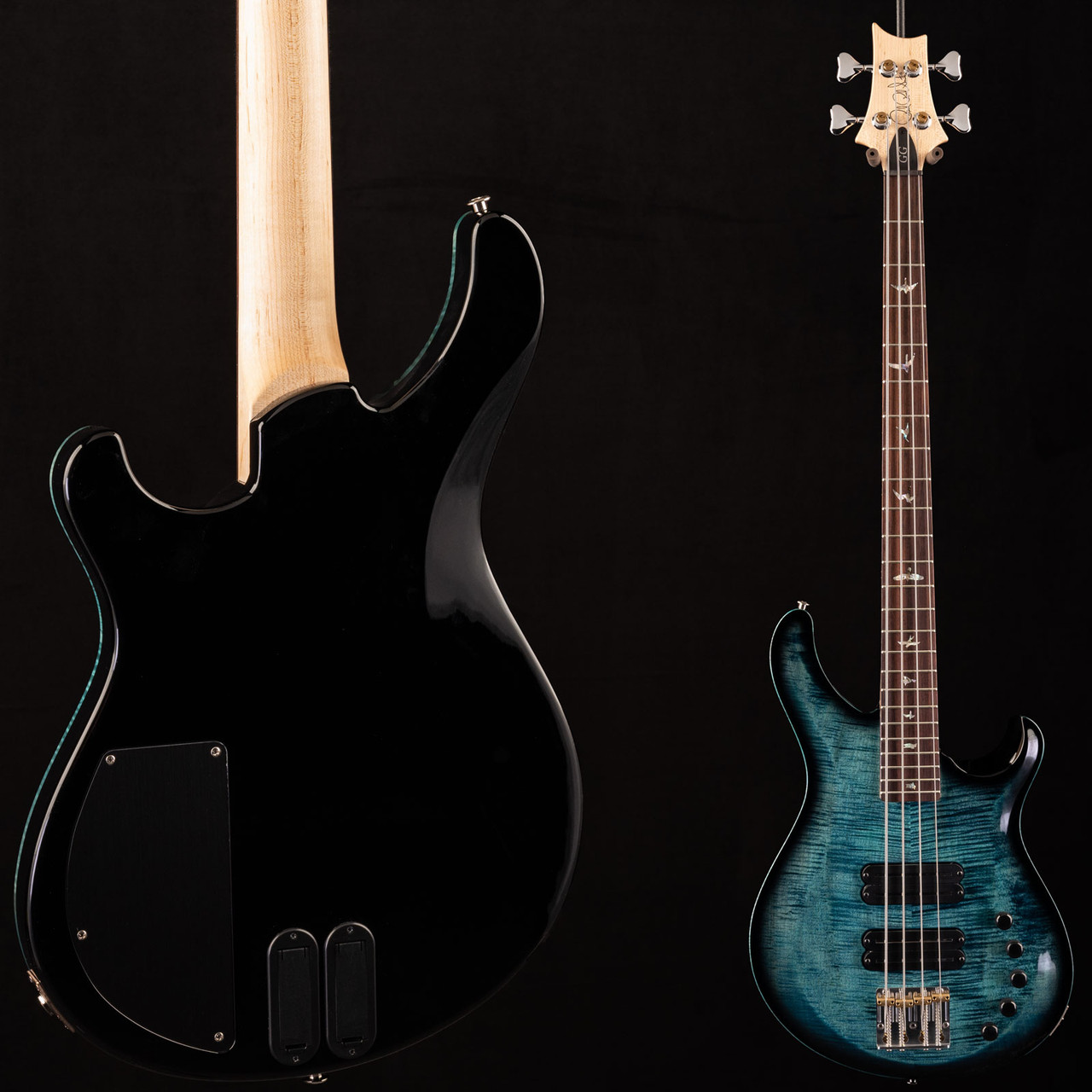 PRS Grainger 4-String Bass 10-Top Cobalt Smokeburst 826 at Moore Guitars