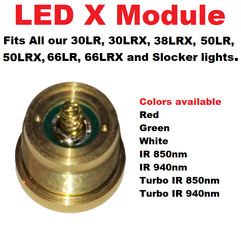 LED X Module fits our Slocker, 38LRX, 50LRX and 66LRX lights