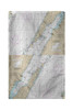 Door County, Green Bay, WI Nautical Map Beach Towel