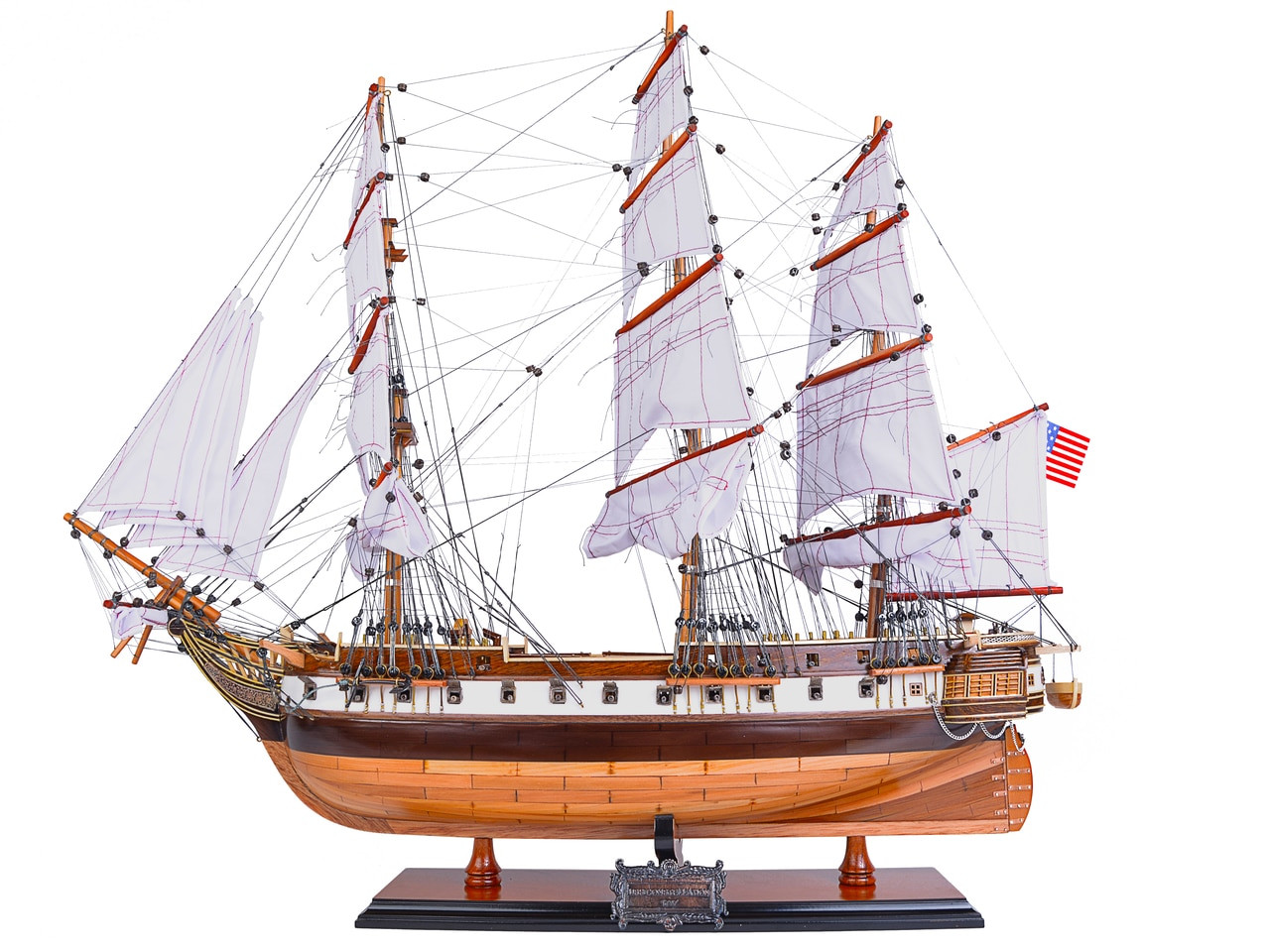 Custom Made Model Ship - Optional Personalized Plaque and Display Case