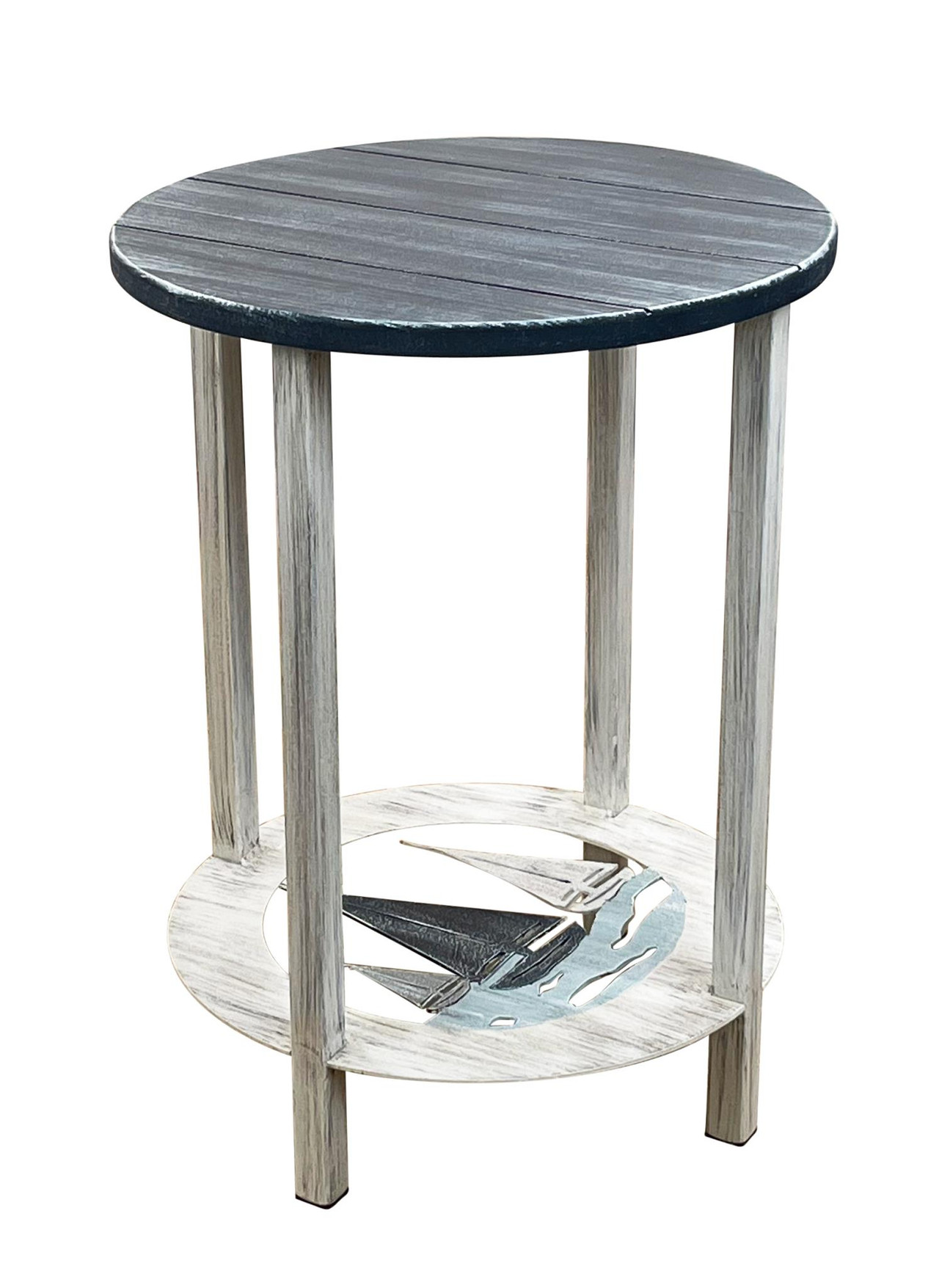 Crane Pair in Flight Nautical End Table