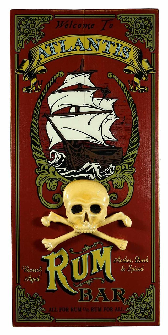 Rum Bar Plank Sign with Relief - Personalized