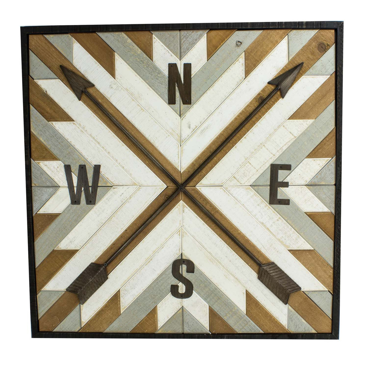 Wooden Compass Plaque - 30" - Set of 2